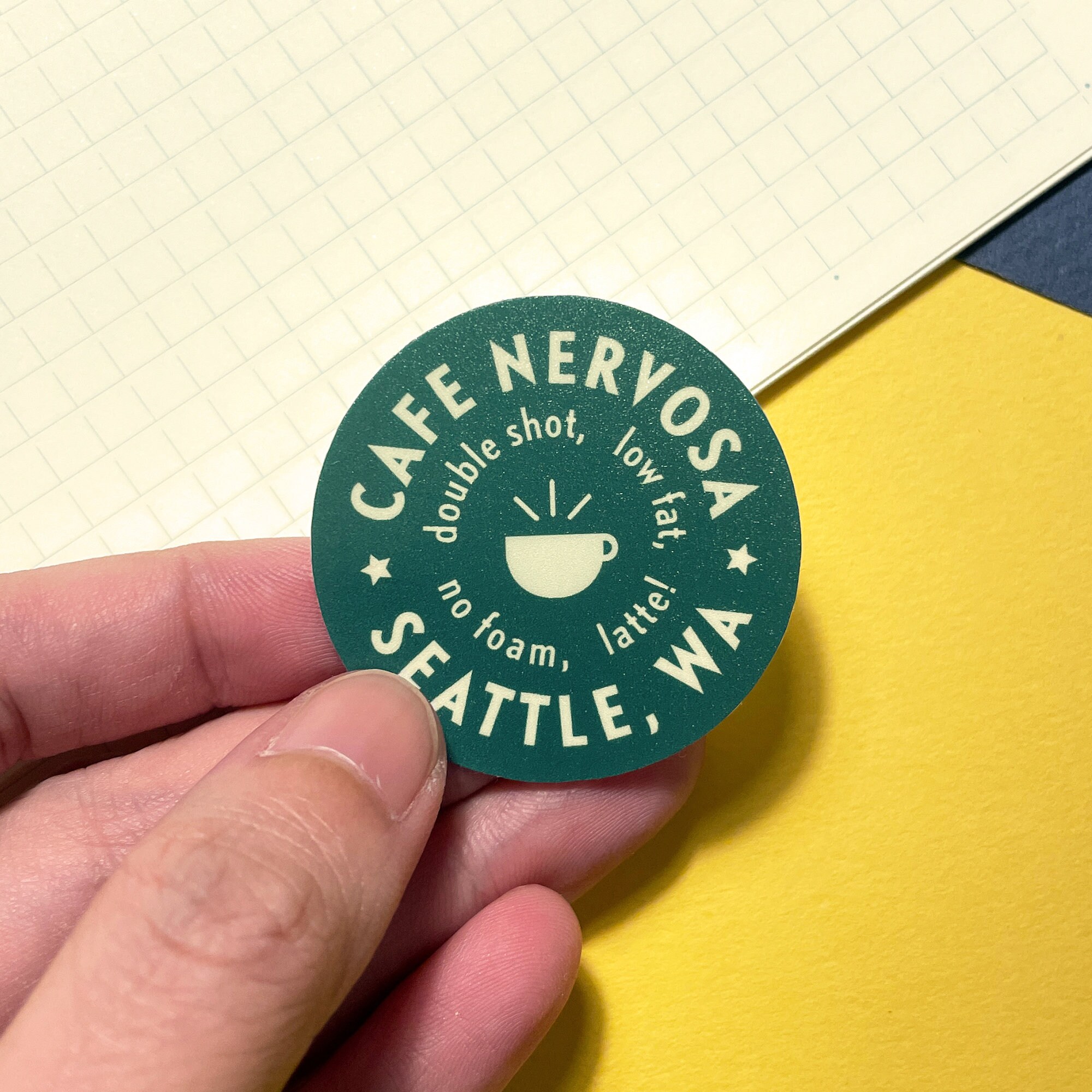 Cafe Nervosa Niles Crane Sticker 90s Sitcoms Seattle One of a - Etsy