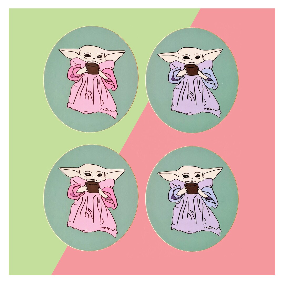 Grogu Sticker Baby Yoda Fan Art Decal Madalorian Vinyl Bumper Sticker ...