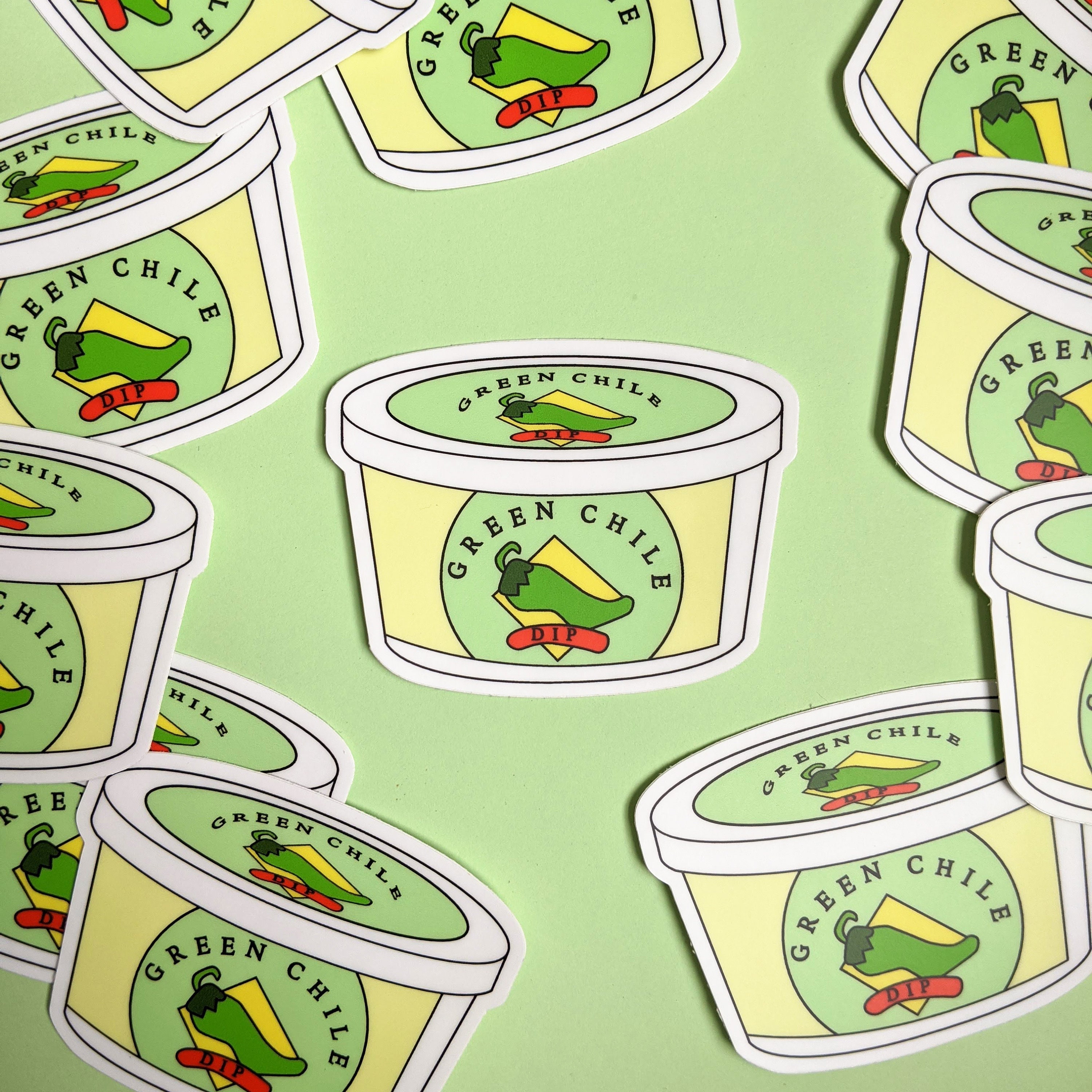 Green Chile Dip Sticker New Mexican Food Sticker | Etsy