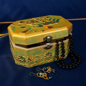 Handmade Box With Angel on the Top Lid, With Effect Like Patina for a ...