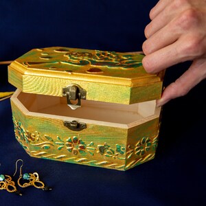 Handmade Box With Angel on the Top Lid, With Effect Like Patina for a ...