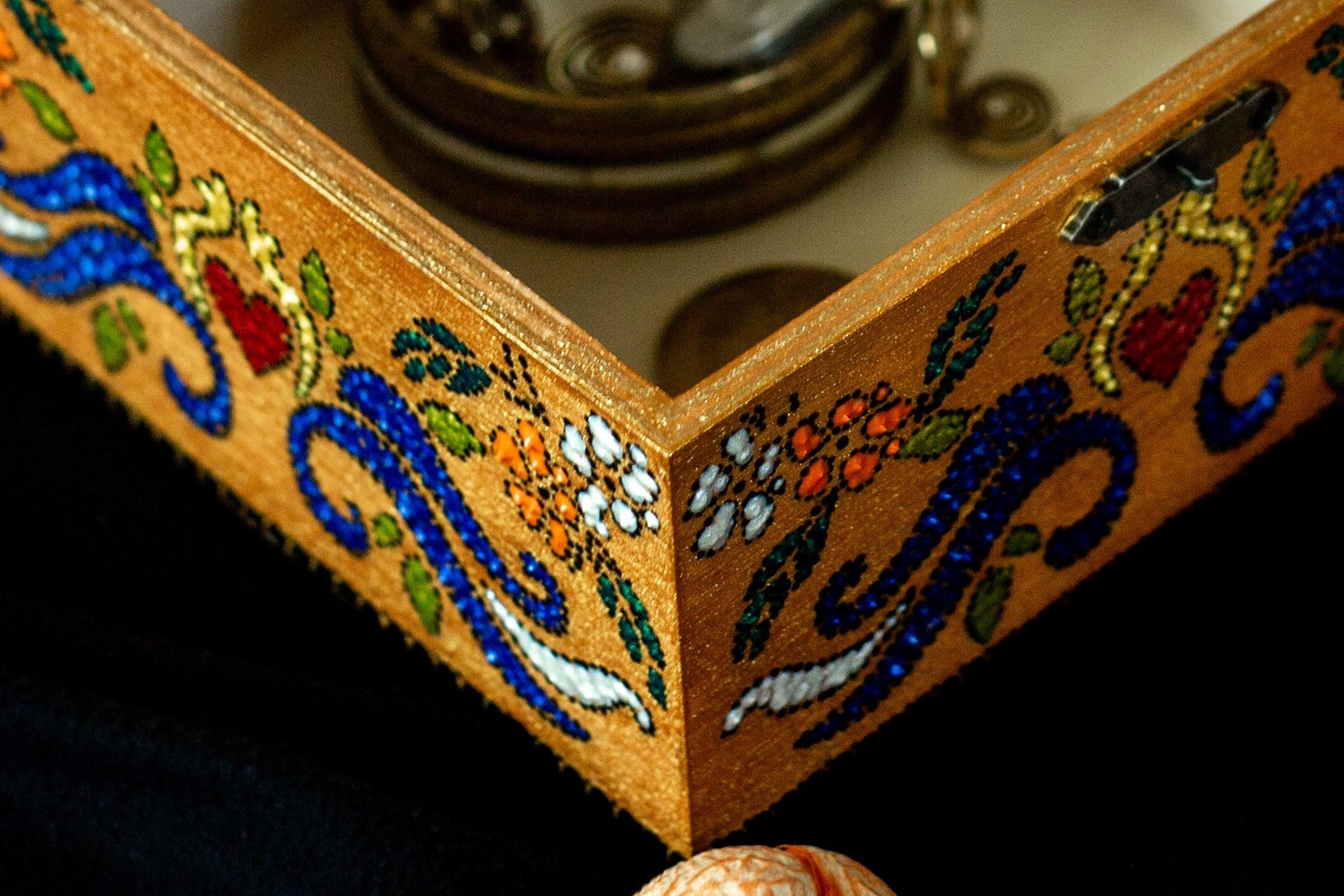 Beautiful Golden Colour Box With Cut Shapes Lace-like Cover - Etsy