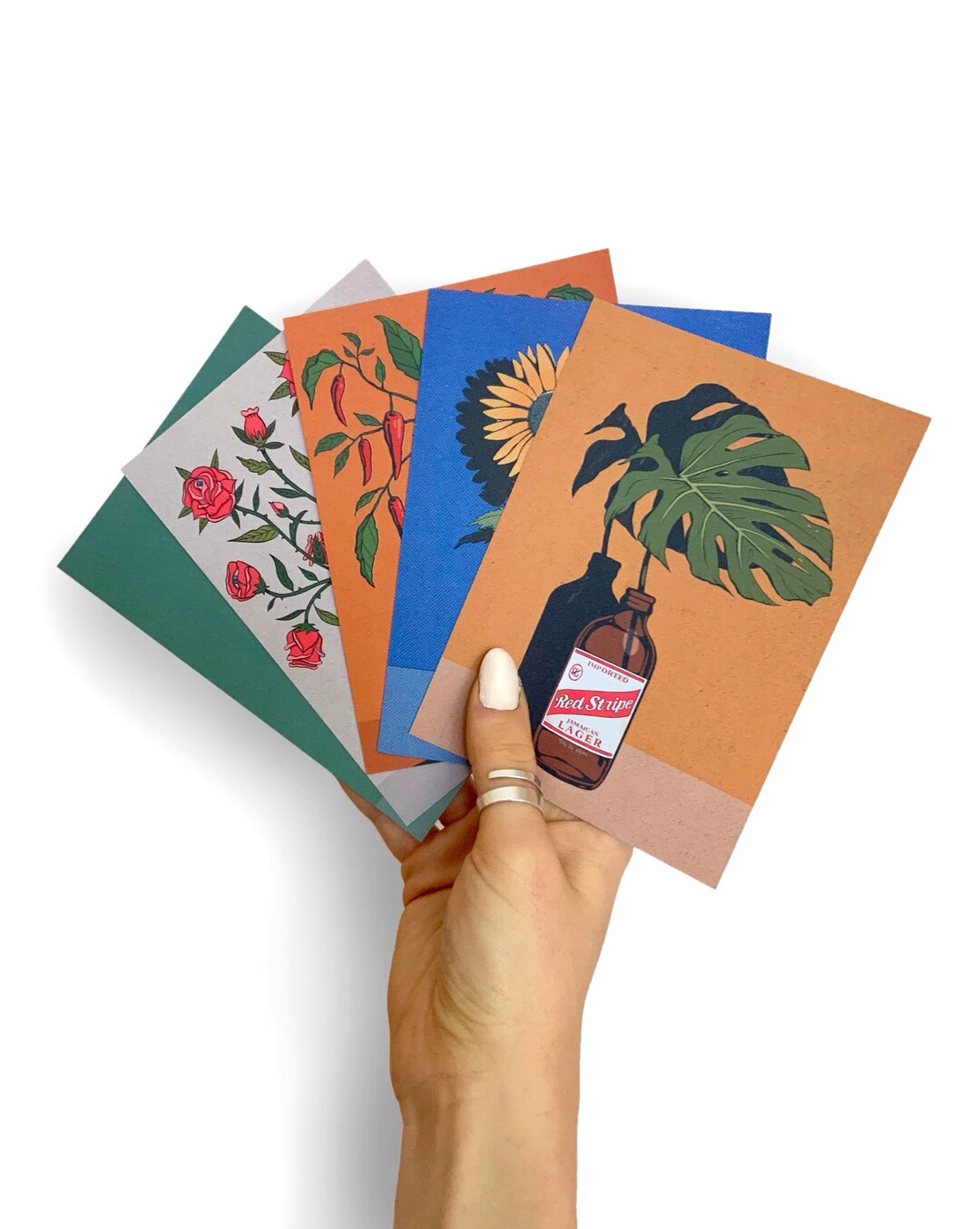 5 Pack of Funky Postcards/mini A6 Illustrated Art Prints. Bestselling ...