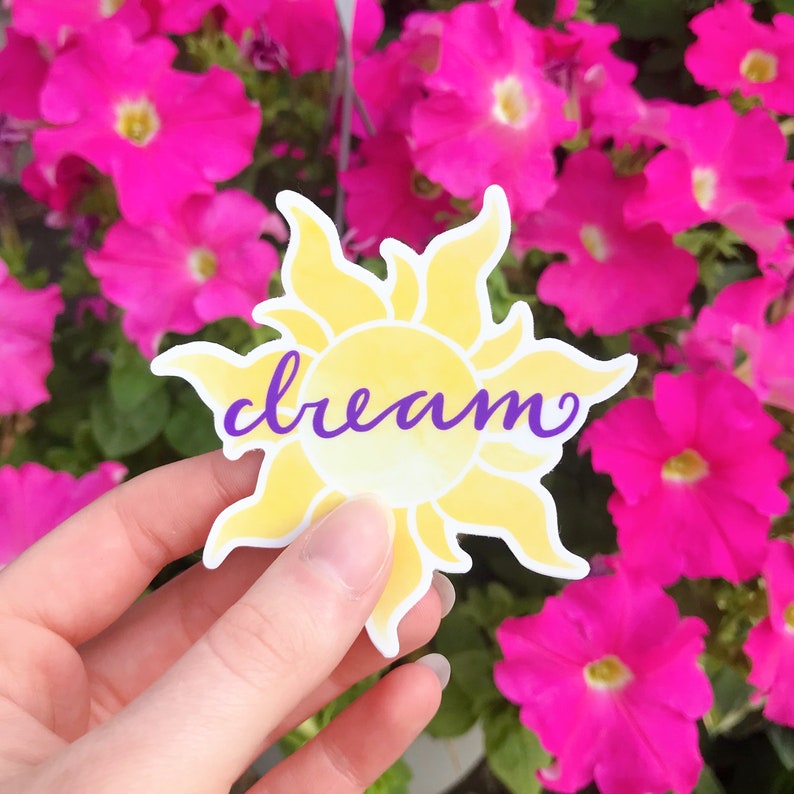 Dream Sun Sticker, Non-glare Matte, Decal, Computer Decal - Etsy