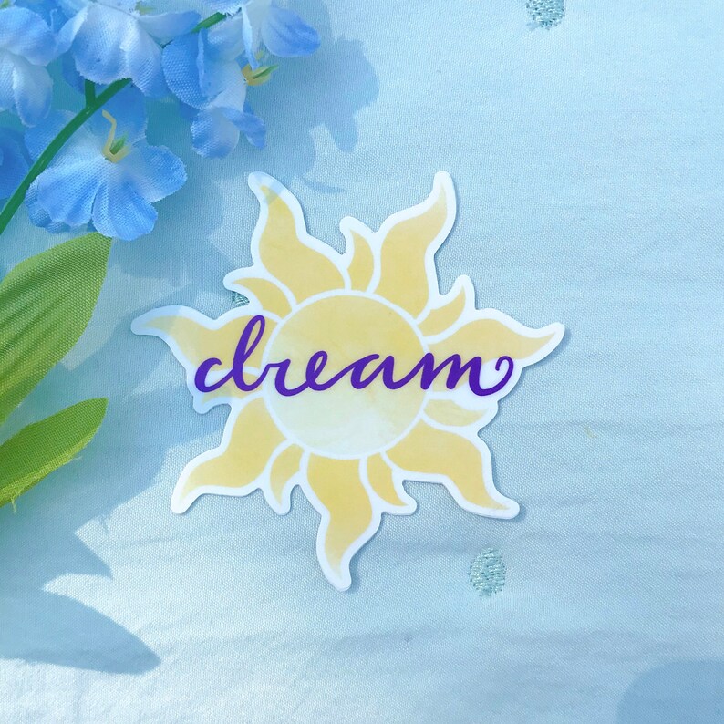 Dream Sun Sticker, Non-glare Matte, Decal, Computer Decal - Etsy