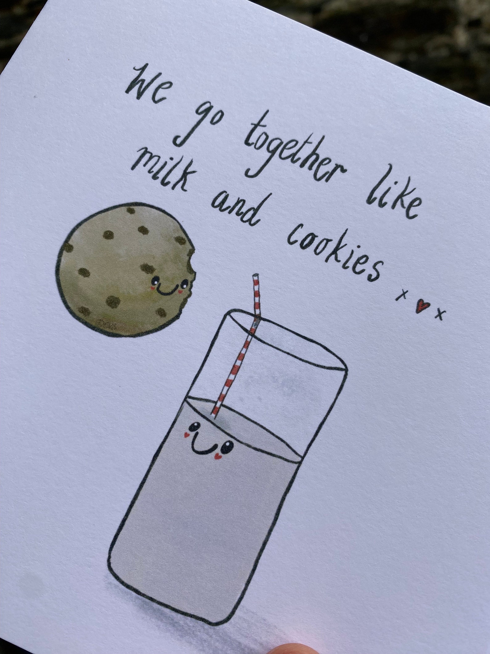 We Go Together Like a Cuppa and a Biccy / Milk and Cookies Valentine’s ...