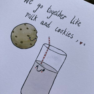 We Go Together Like a Cuppa and a Biccy / Milk and Cookies Valentine’s ...