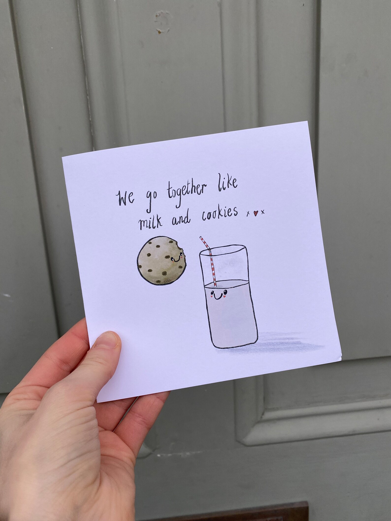 We Go Together Like a Cuppa and a Biccy / Milk and Cookies Valentine’s ...