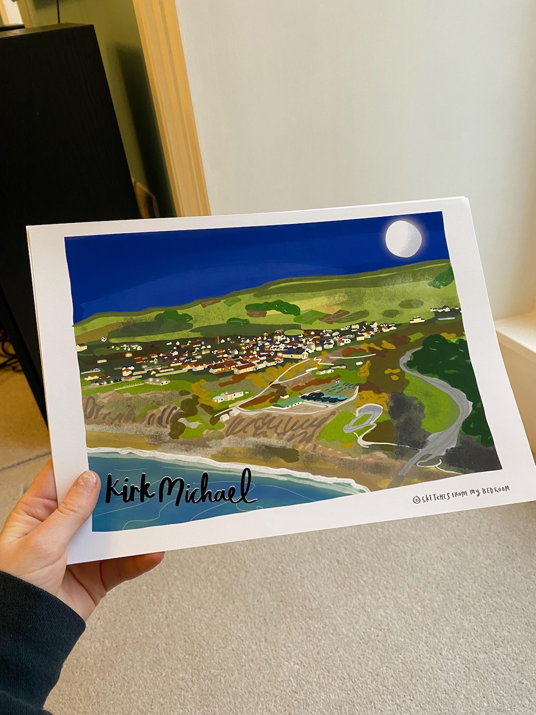 Kirk Michael, Isle of Man Print | Manx Illustration | A4 or A5 Print ...