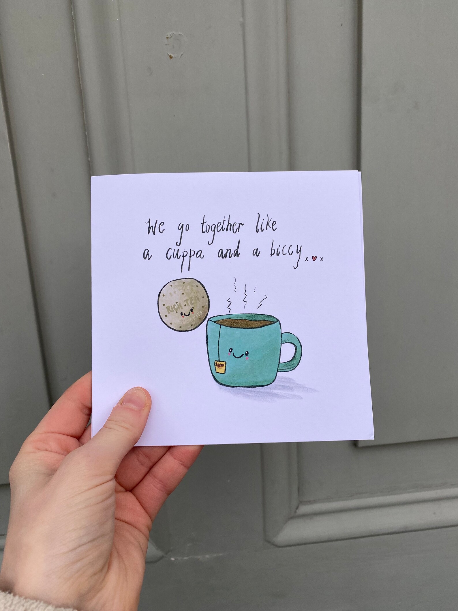We Go Together Like a Cuppa and a Biccy / Milk and Cookies Valentine’s ...