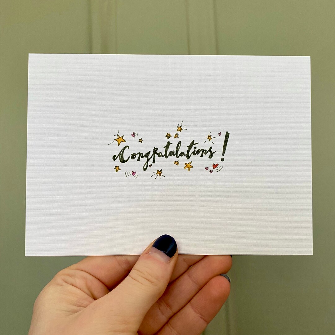 Congratulations Confetti Card | Cute Stars + Hearts Celebration Design ...