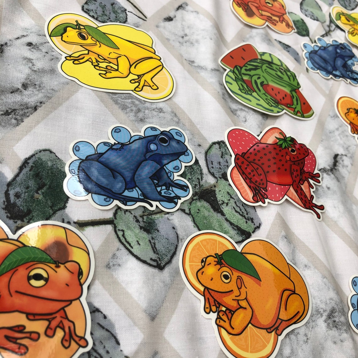 Fruit Frog Sticker Collection - Etsy UK