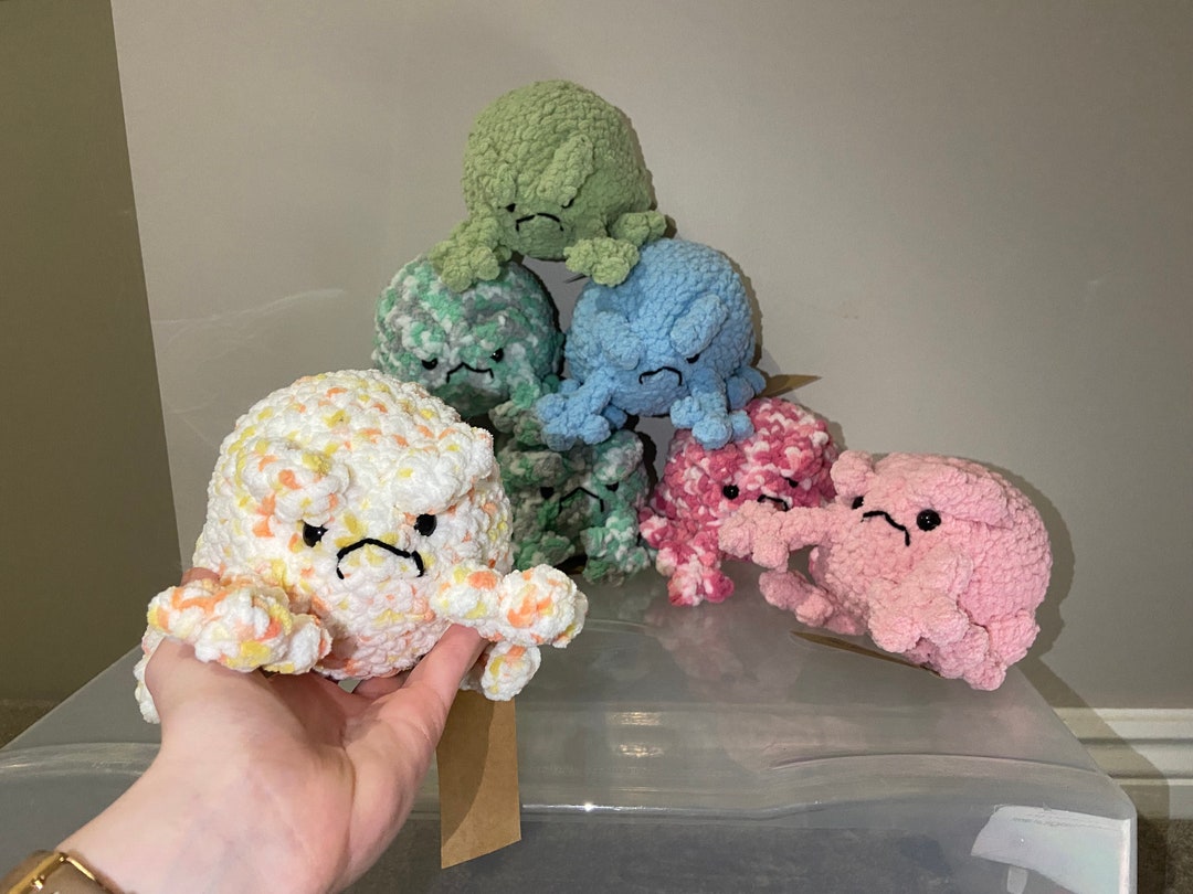 Grumpy Rain Frog Crochet Plushie - Etsy