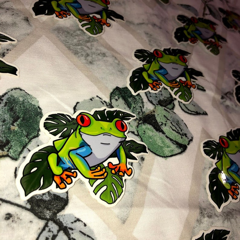 Red Eyed Tree Frog Sticker - Etsy