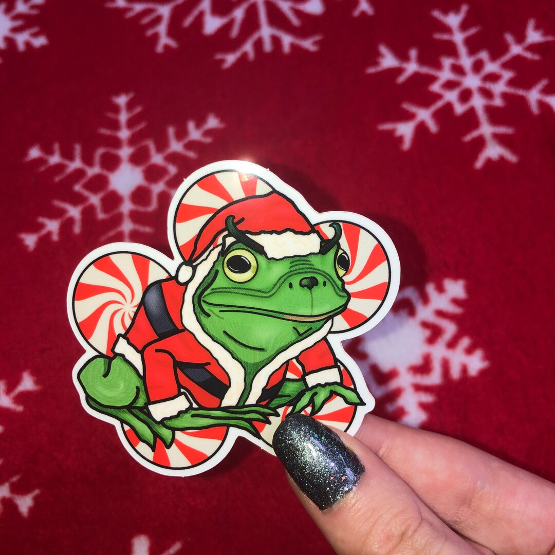 Grinch Frog Sticker - Etsy