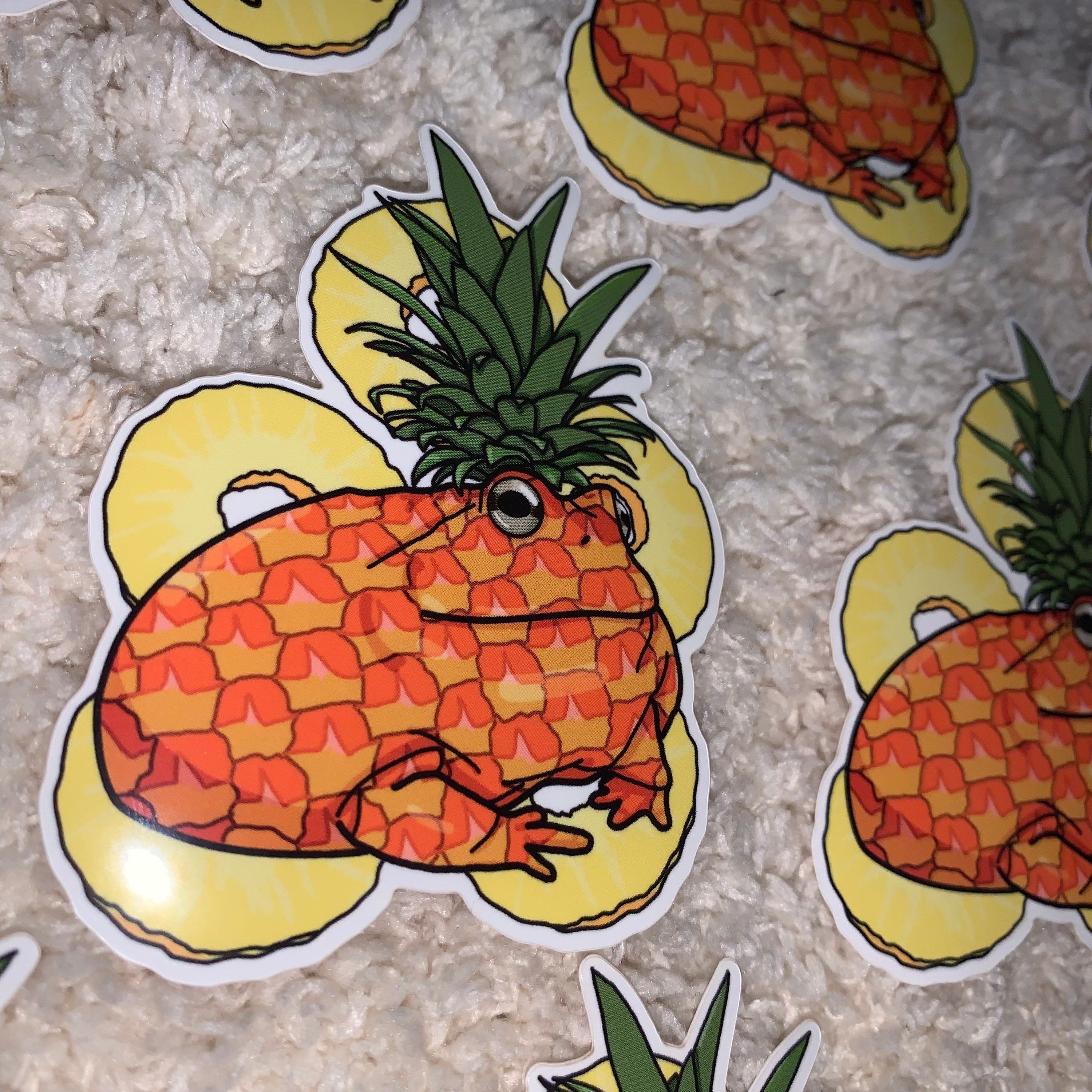 Paper & Party Supplies Pineapple Pacman Frog Sticker Stickers etna.com.pe