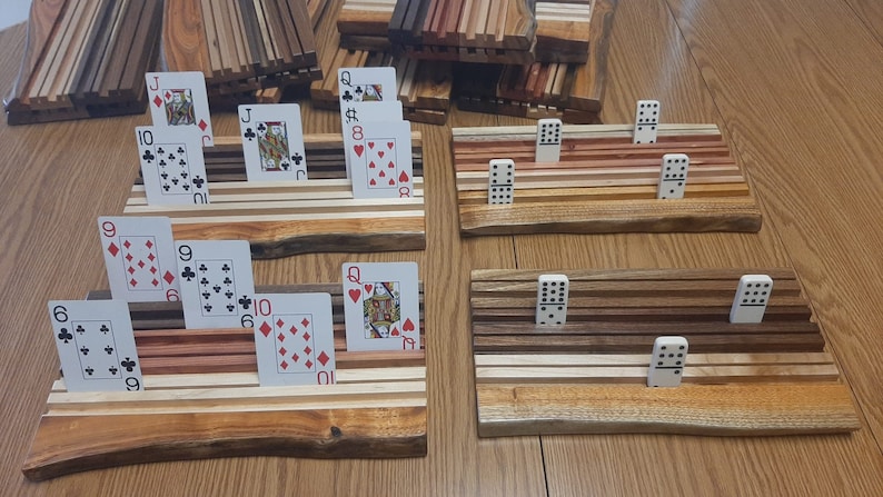 Live Edge Domino and Card Racks - Etsy