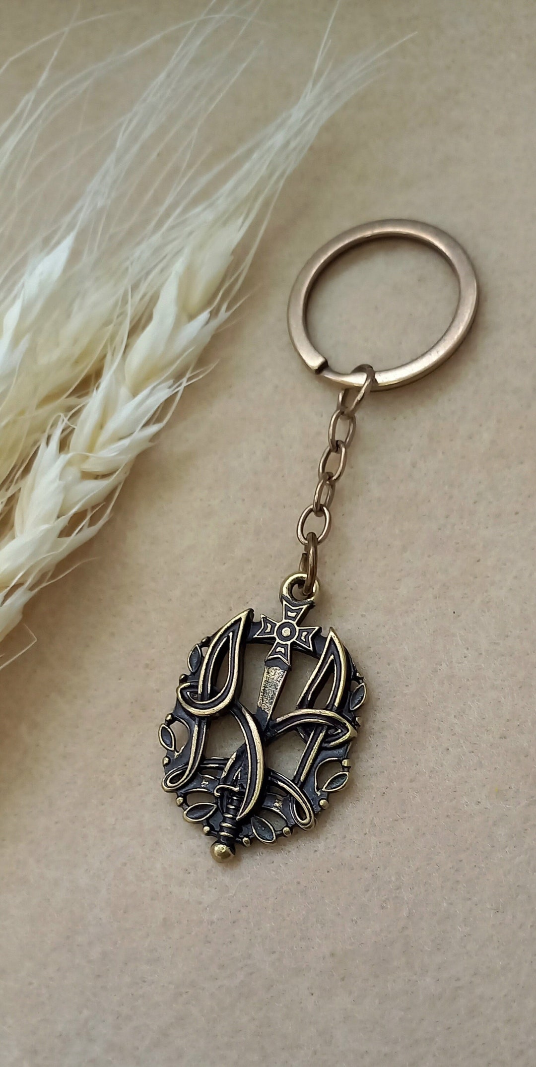 Patriotic Keychain Trident ZSU Ukrainian Keychain With the National ...