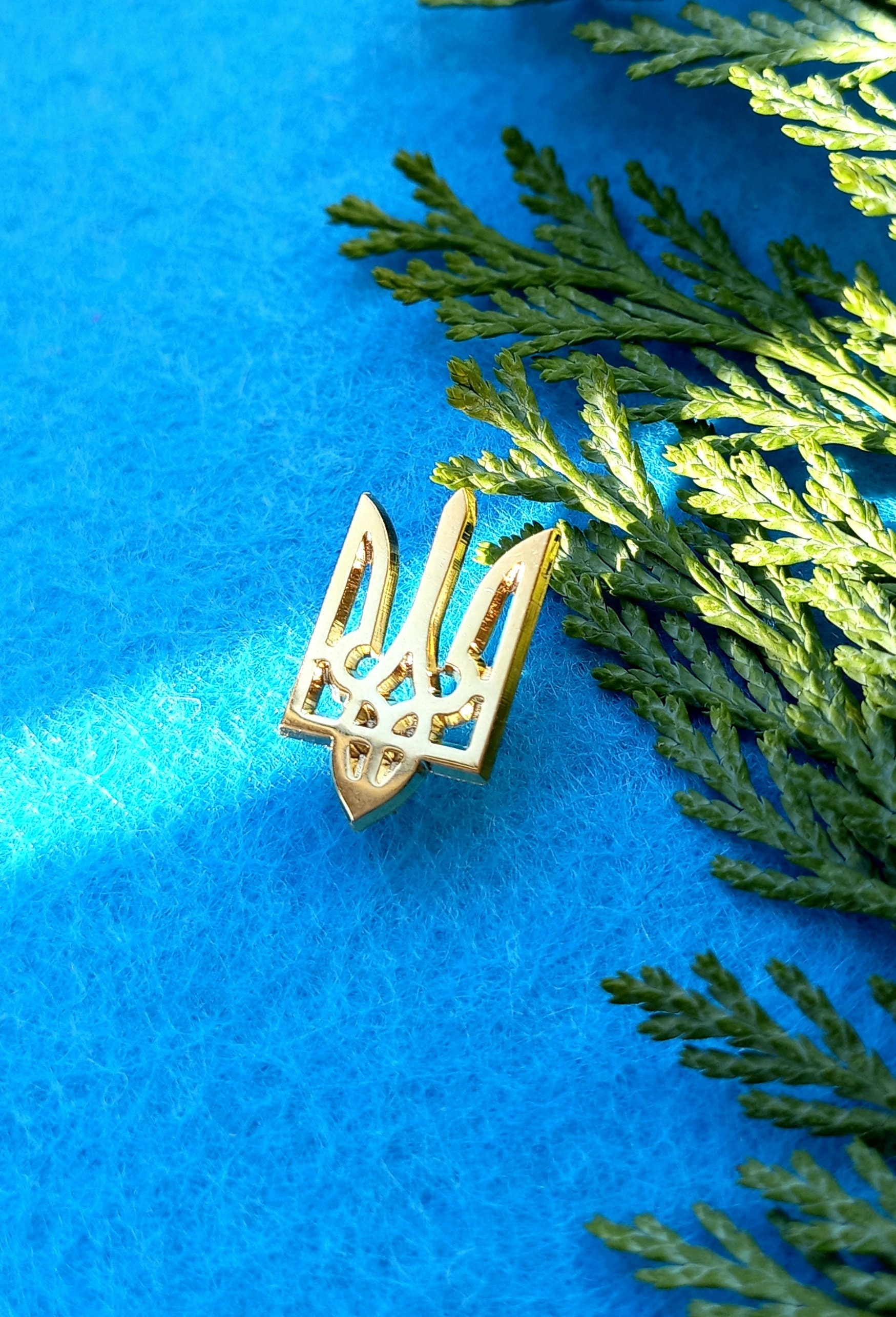 Lapel Pin Trident Ukrainian Trident - Etsy
