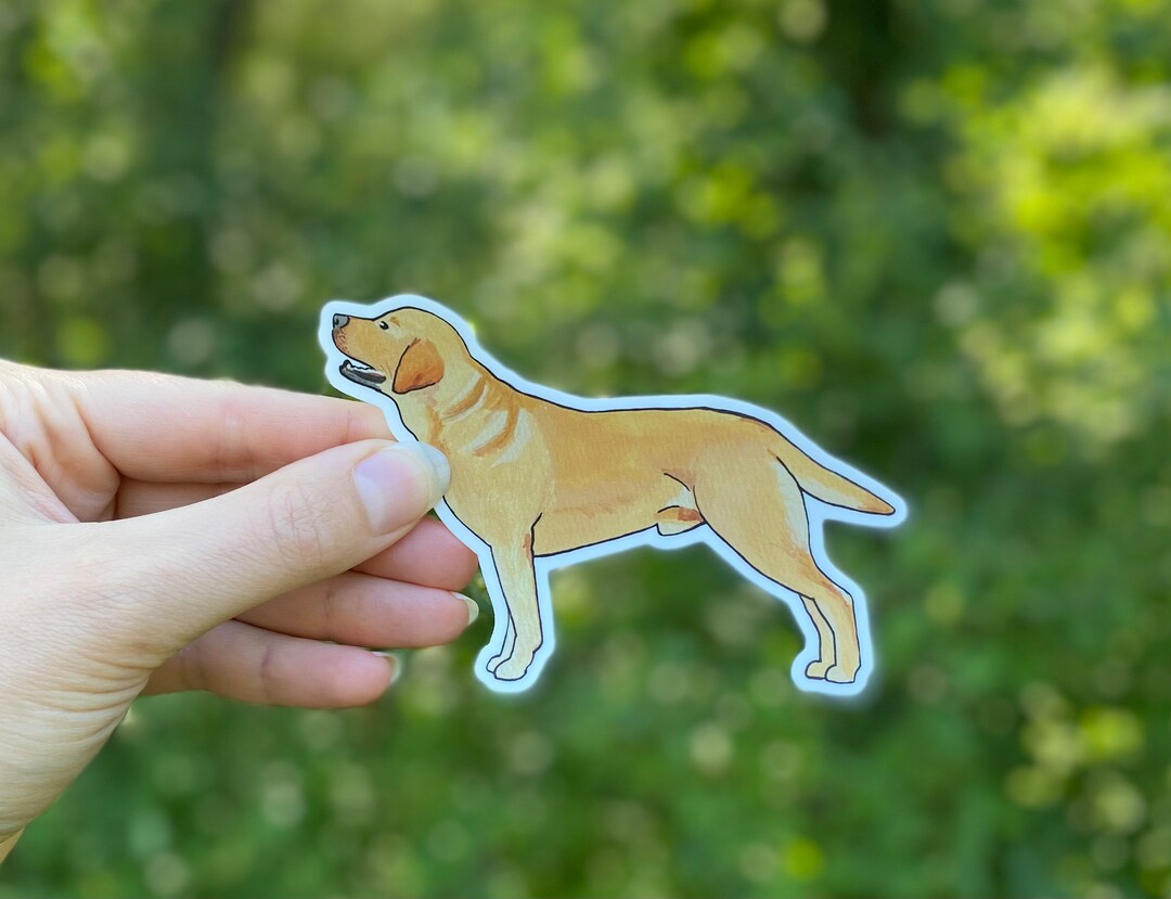 Yellow Labrador Retriever Standing Stacked 4 Die Cut - Etsy