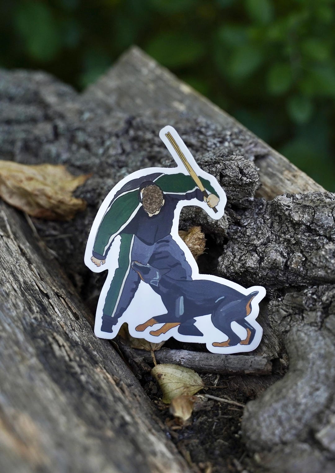 Doberman Pinscher Dog Bite Sport 4" Die Cut Vinyl Sticker Decal ...