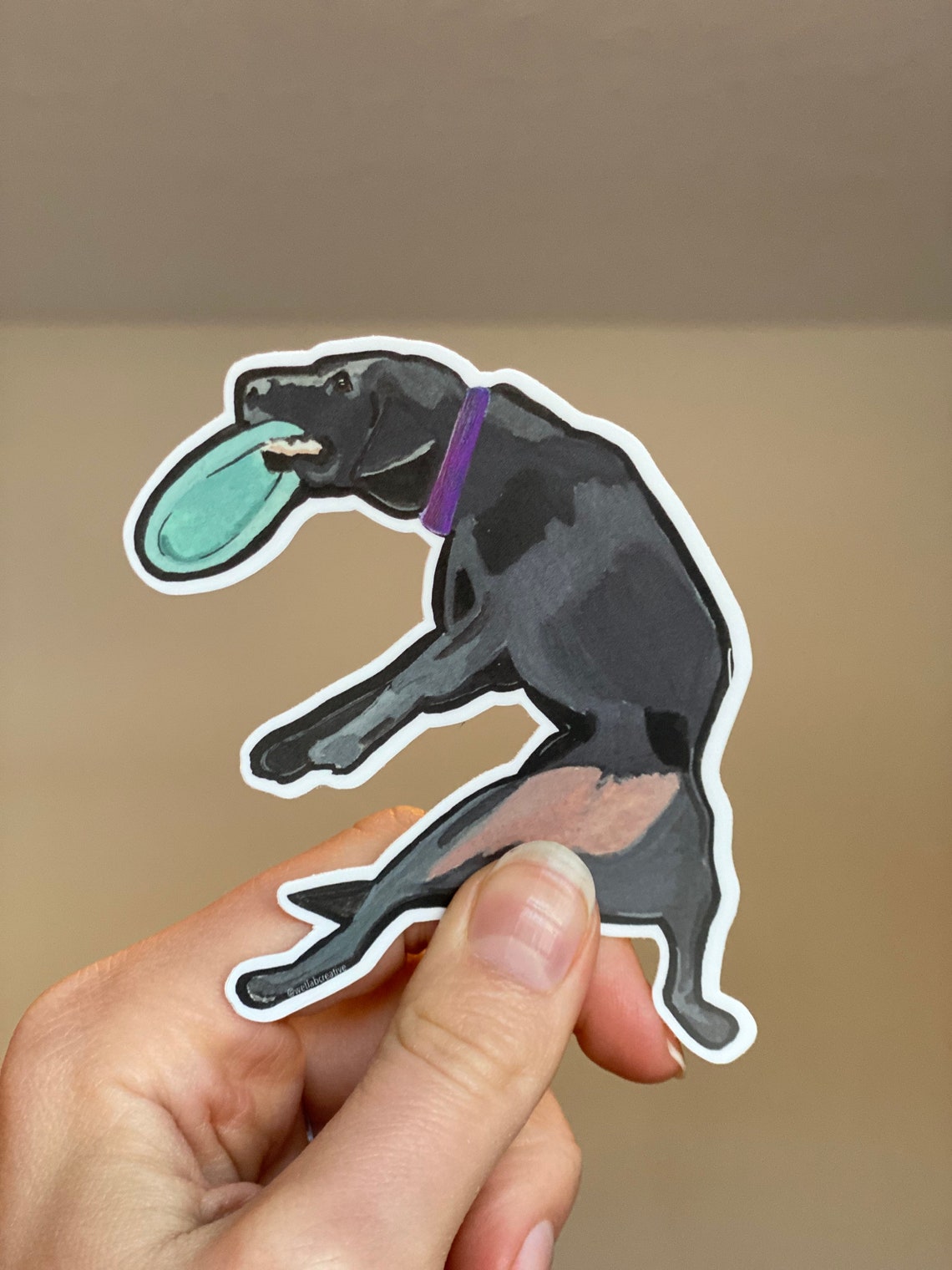 Labrador Retriever Disc Frisbee Fetch 3" Die Cut Vinyl Sticker Decal ...