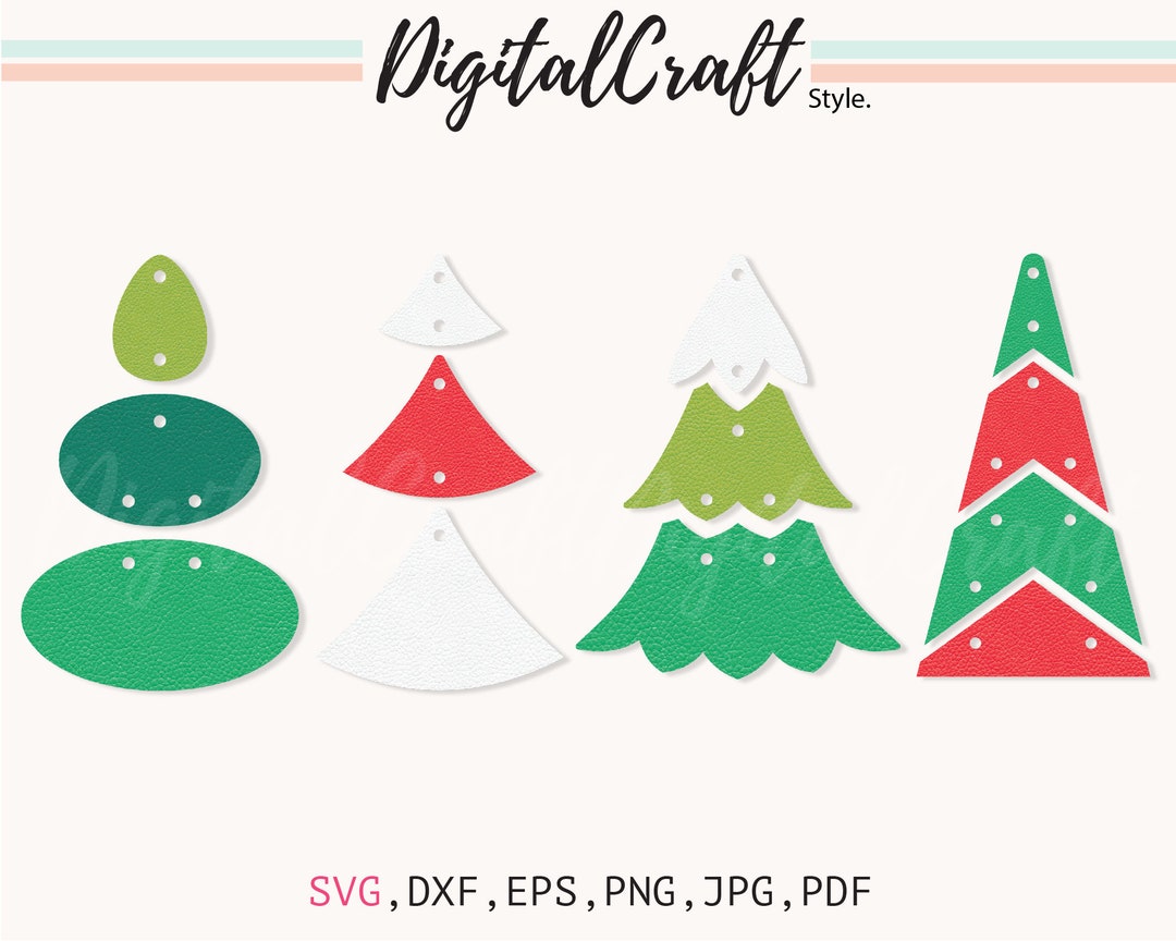 Earring SVG, Christmas Earring SVG, Christamas Tree Earring SVG - Etsy