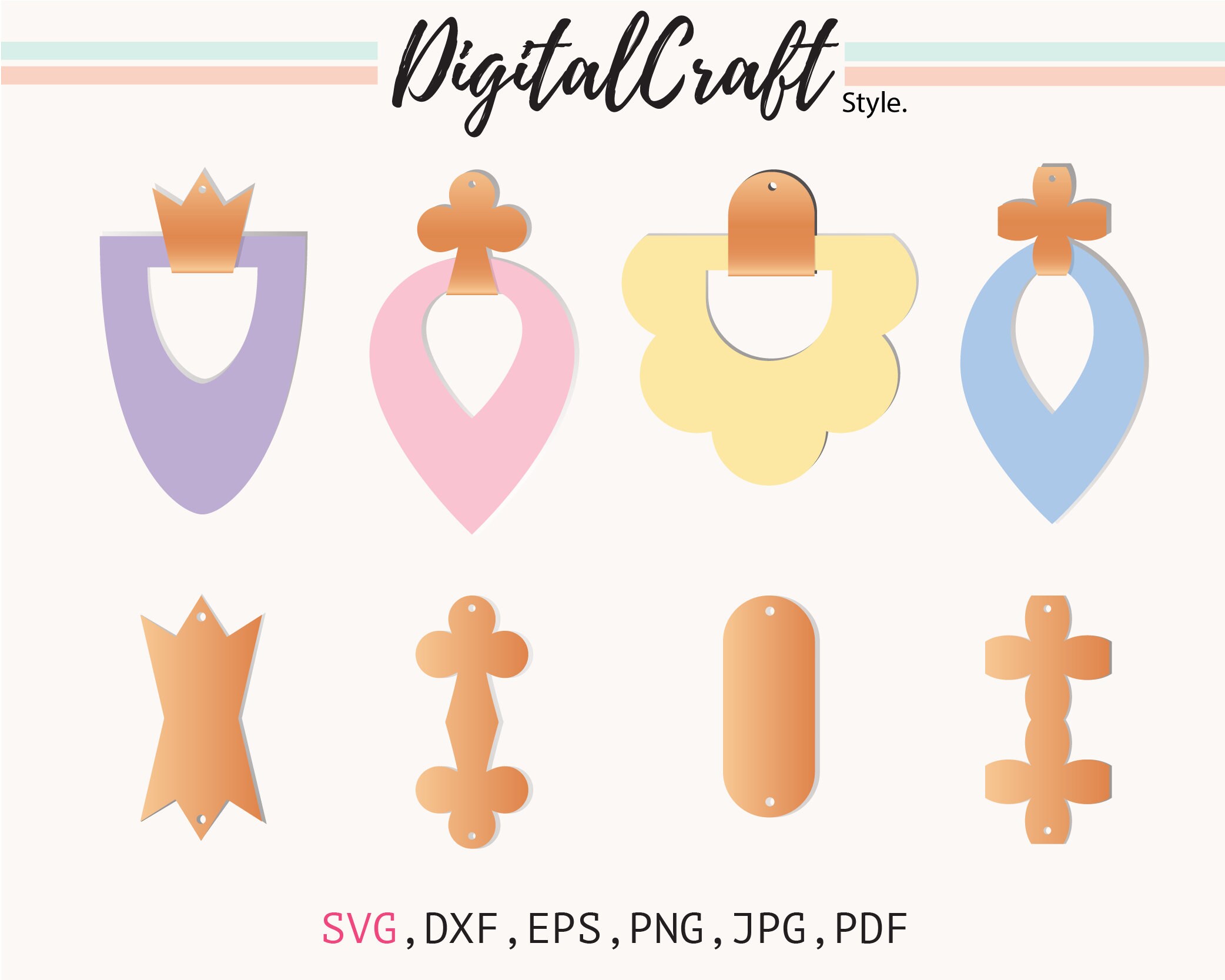 Earring SVG, Multi Shape Earring Svg, Earring Template SVG ...