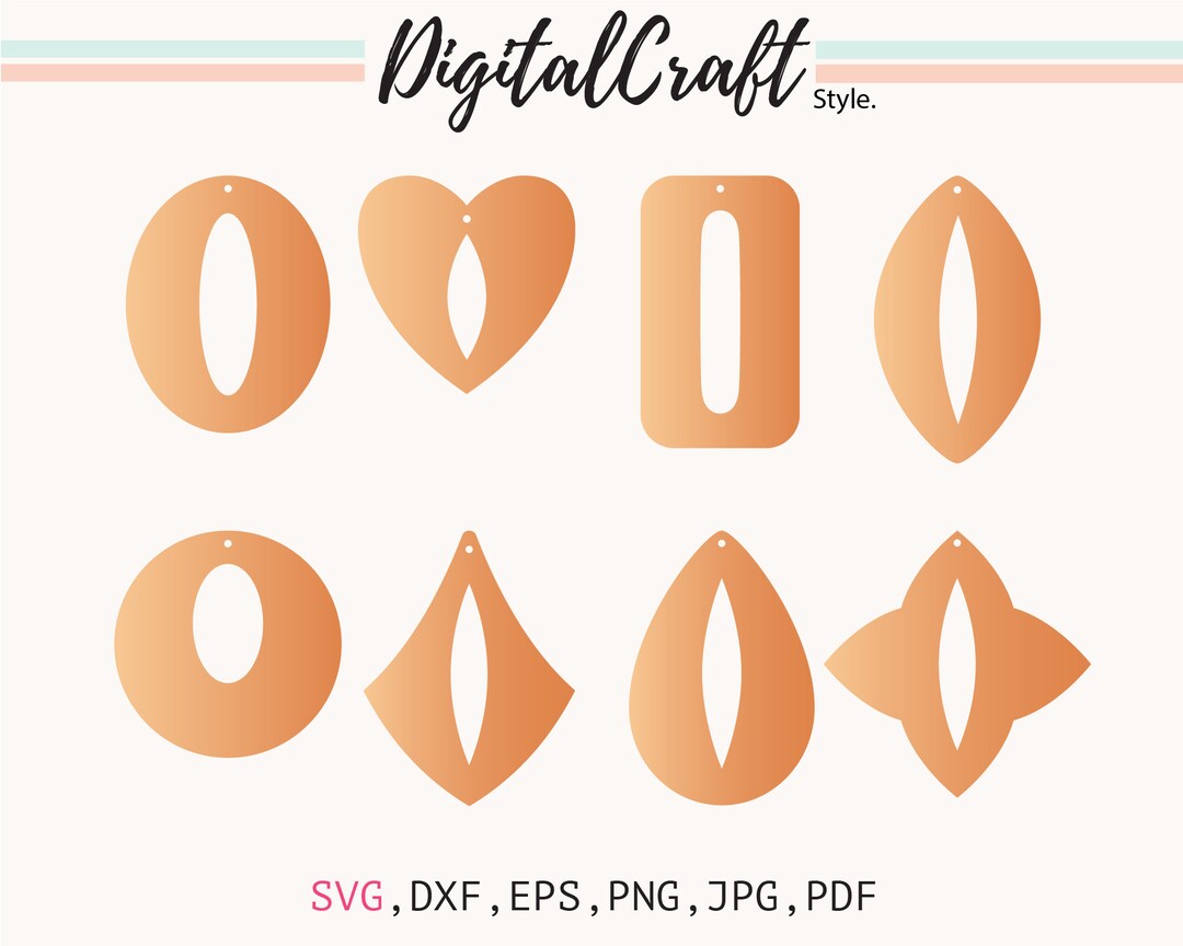 Earring SVG, Multi Shape Earring Svg, Earring Template SVG ...
