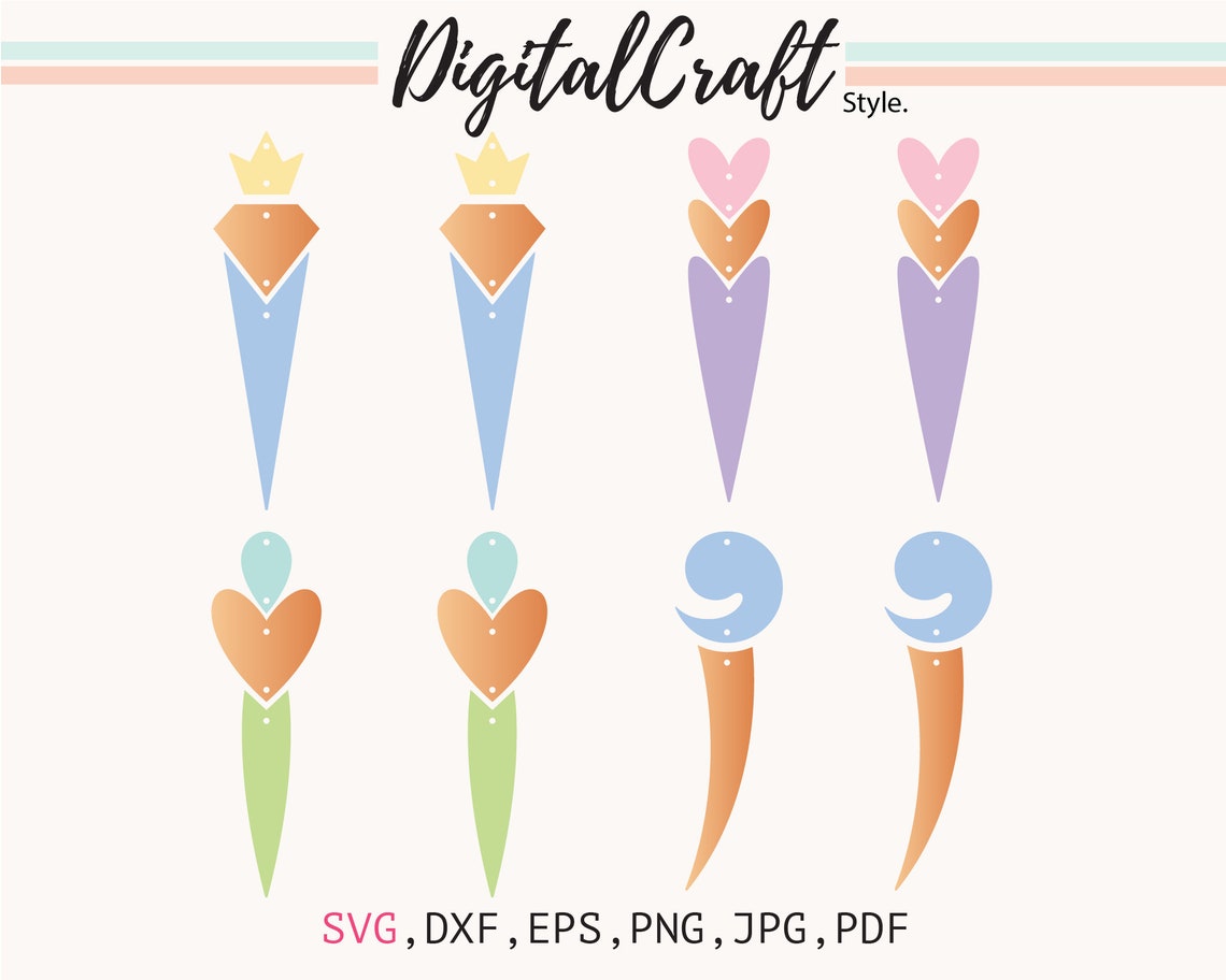 Earring SVG, Dangle Earring SVG, Earring Template SVG, Leatherearrings ...