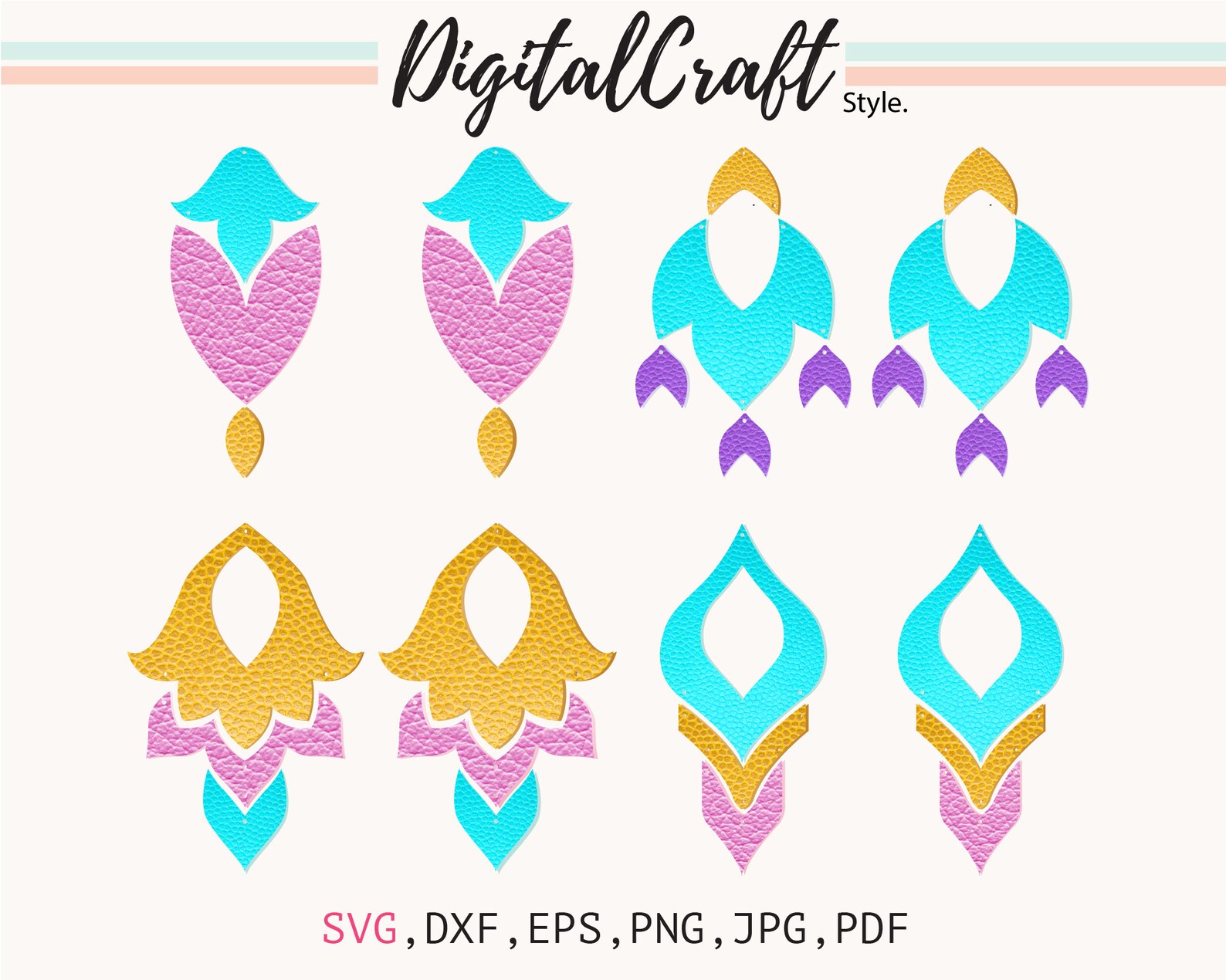Earring SVG Dangle Earring SVG Earring Template SVG - Etsy