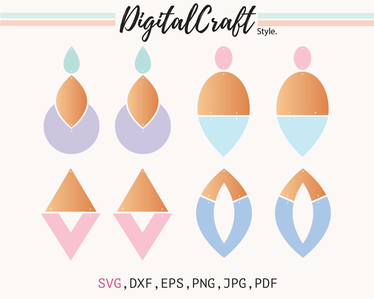 Earring SVG Dangle Earring SVG Earring Template SVG - Etsy