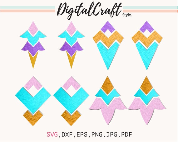 Earring SVG Dangle Earring SVG Earring Template SVG | Etsy