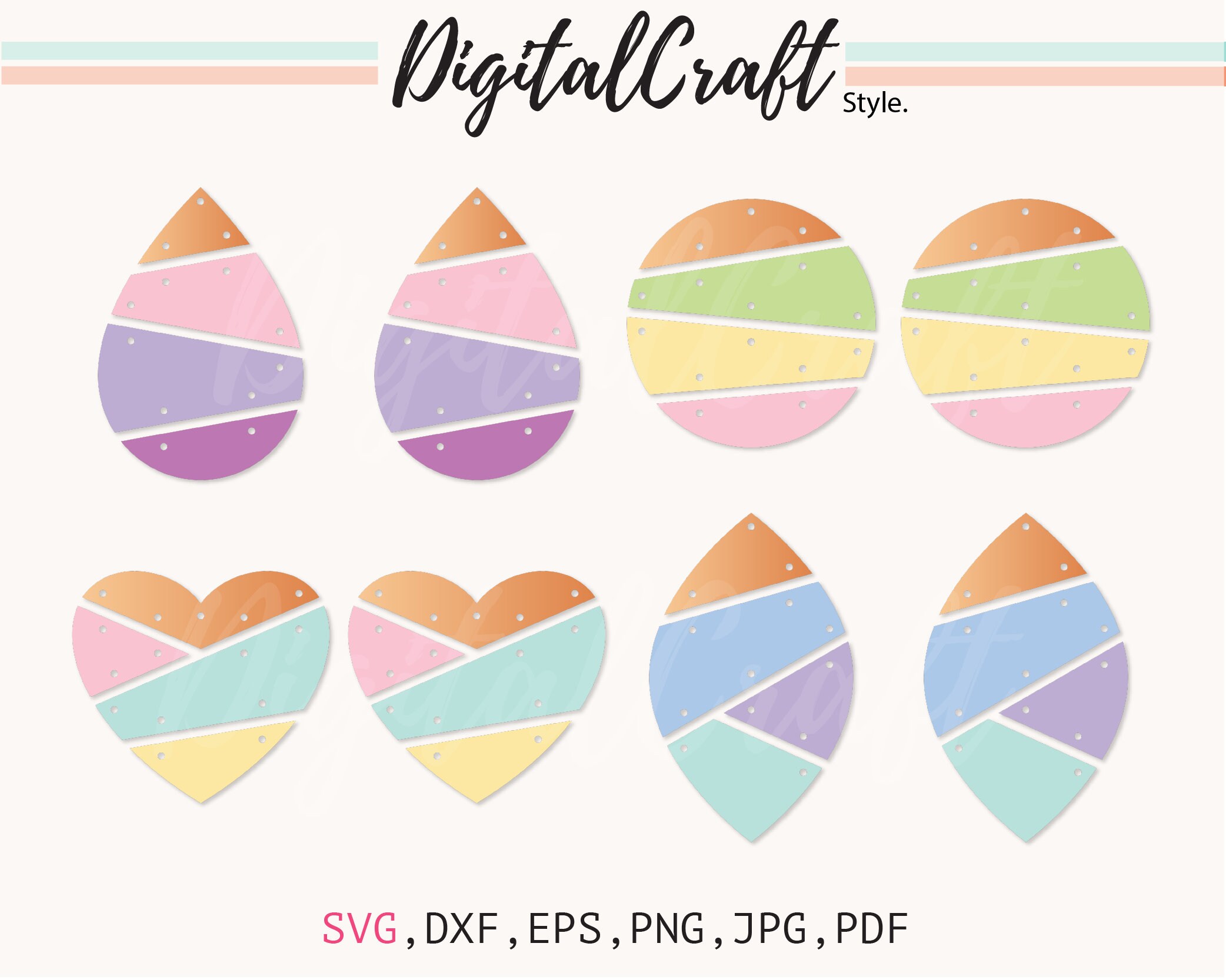 Earring SVG, Multi Shape Earring Svg, Earring Template SVG ...