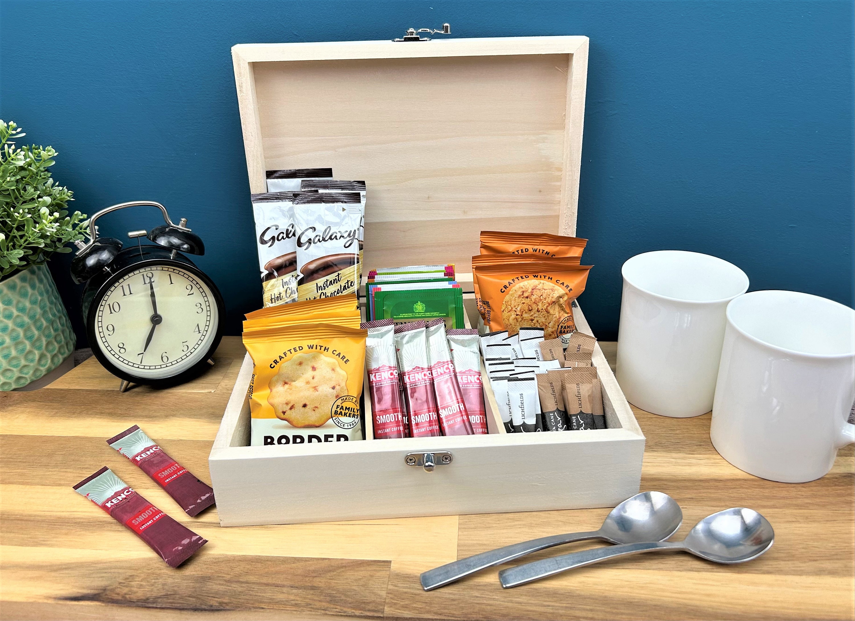 Complimentary Drinks Snacks Room Service Box Caddy Compartments Tea ...