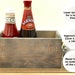 Branded Condiment Holder Caddy: Grey Wash Pine Wood Restaurant Table ...