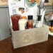 Branded Condiment Holder Caddy: Grey Wash Pine Wood Restaurant Table ...