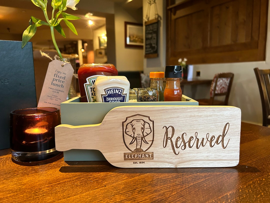 Branded Bottle Shaped Reserved Sign: Rustic Restaurant Decor - Etsy