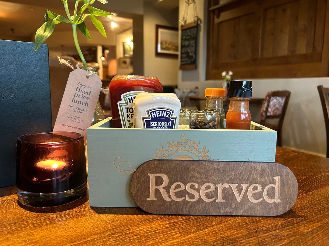 Oak Birch Plywood Reserved Sign: Rustic Restaurant Decor - Etsy
