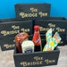 Branded Condiment Caddy: Black Stained Pine Wood Restaurant Table ...