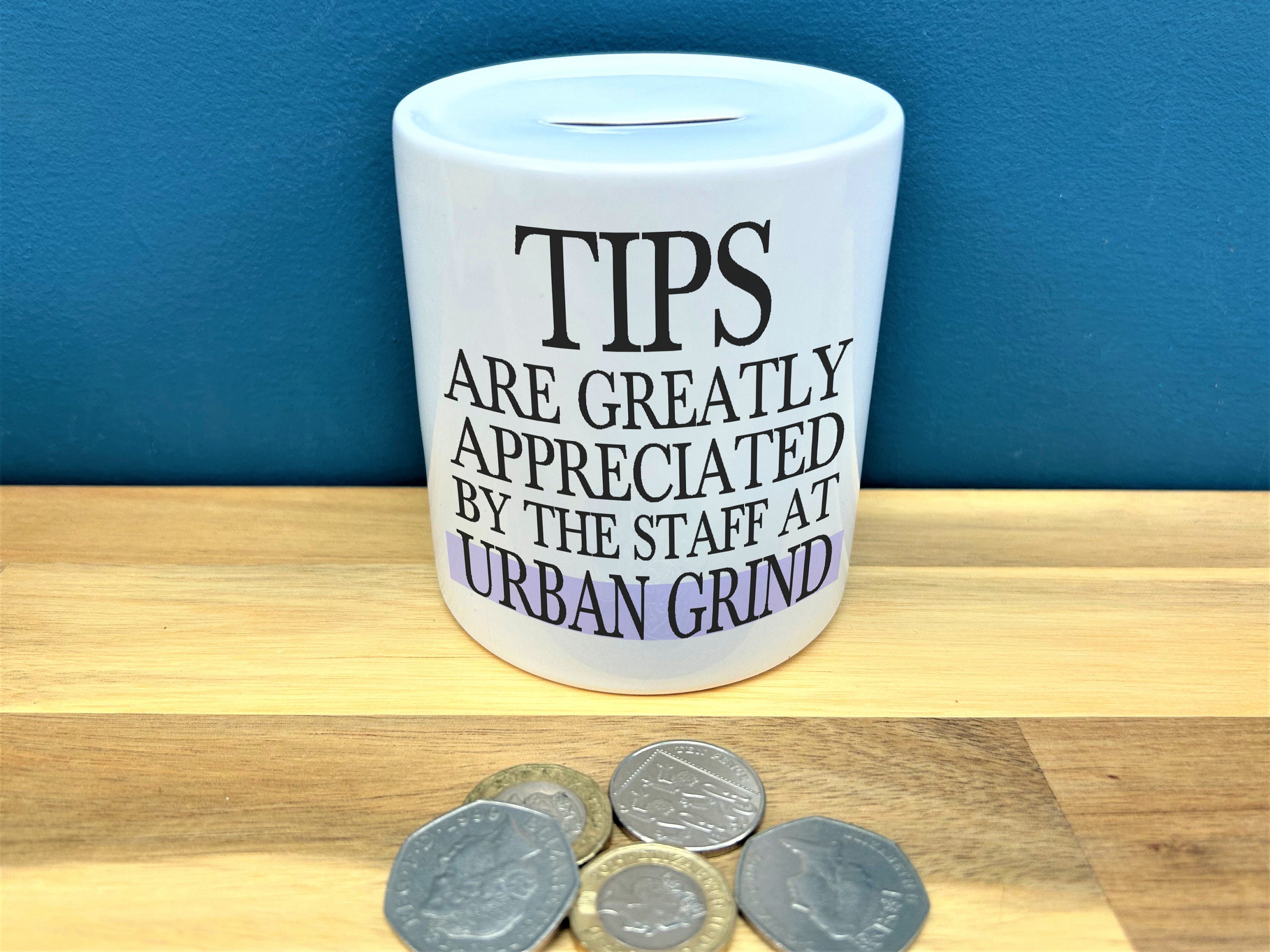 Branded Tips Are Appreciated Tip Jar for Café Bar Hotel - Etsy UK