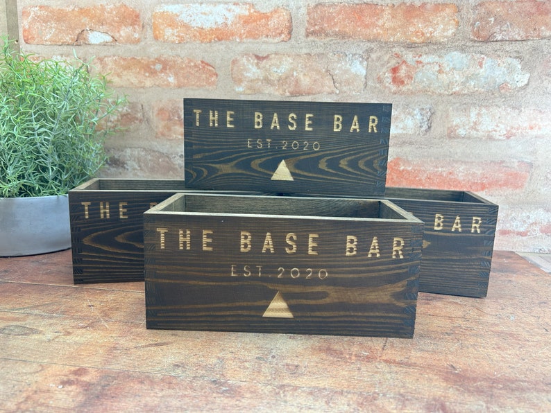 Branded Oak Condiment Caddy: Restaurant Table Decor, Hospitality ...