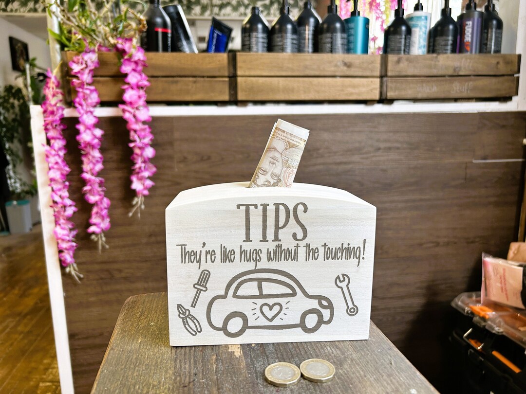 Car Mechanic Tip Jar: Rustic Wooden Money Box - Etsy