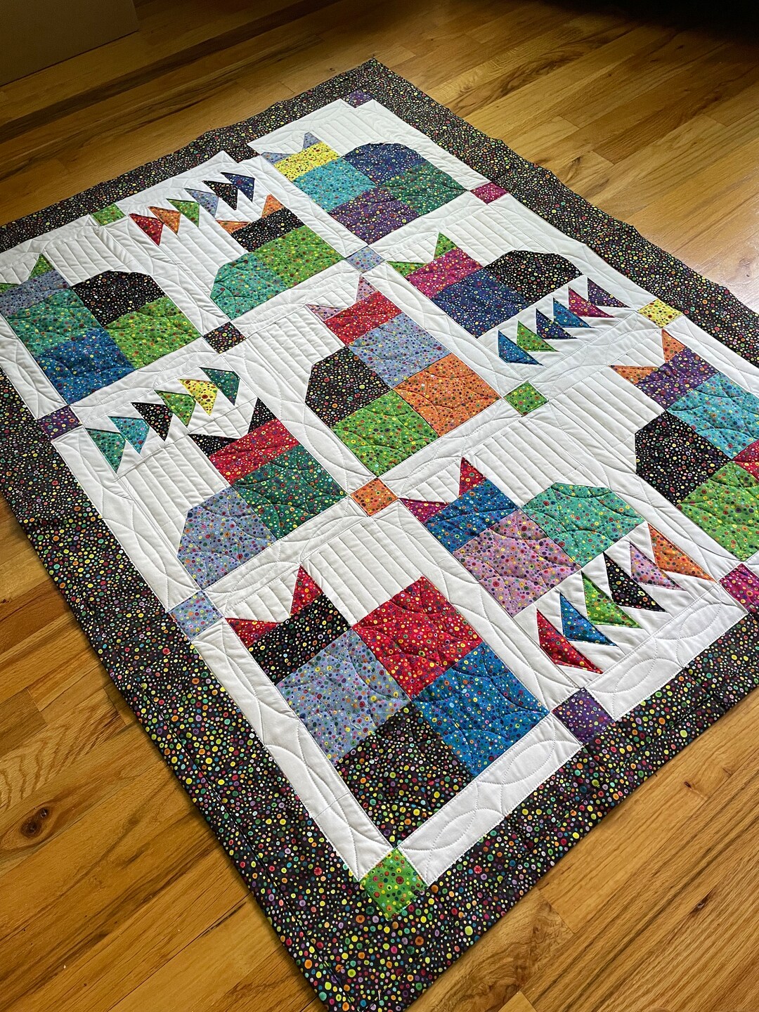 Kitty Kat Quilt/ Baby Handmade Quilt for Sale/cat Lover’s Quilt ...