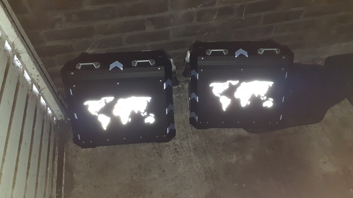 Motorcycle Pannier Decal World Map BMW GSA Triumph Tiger. - Etsy