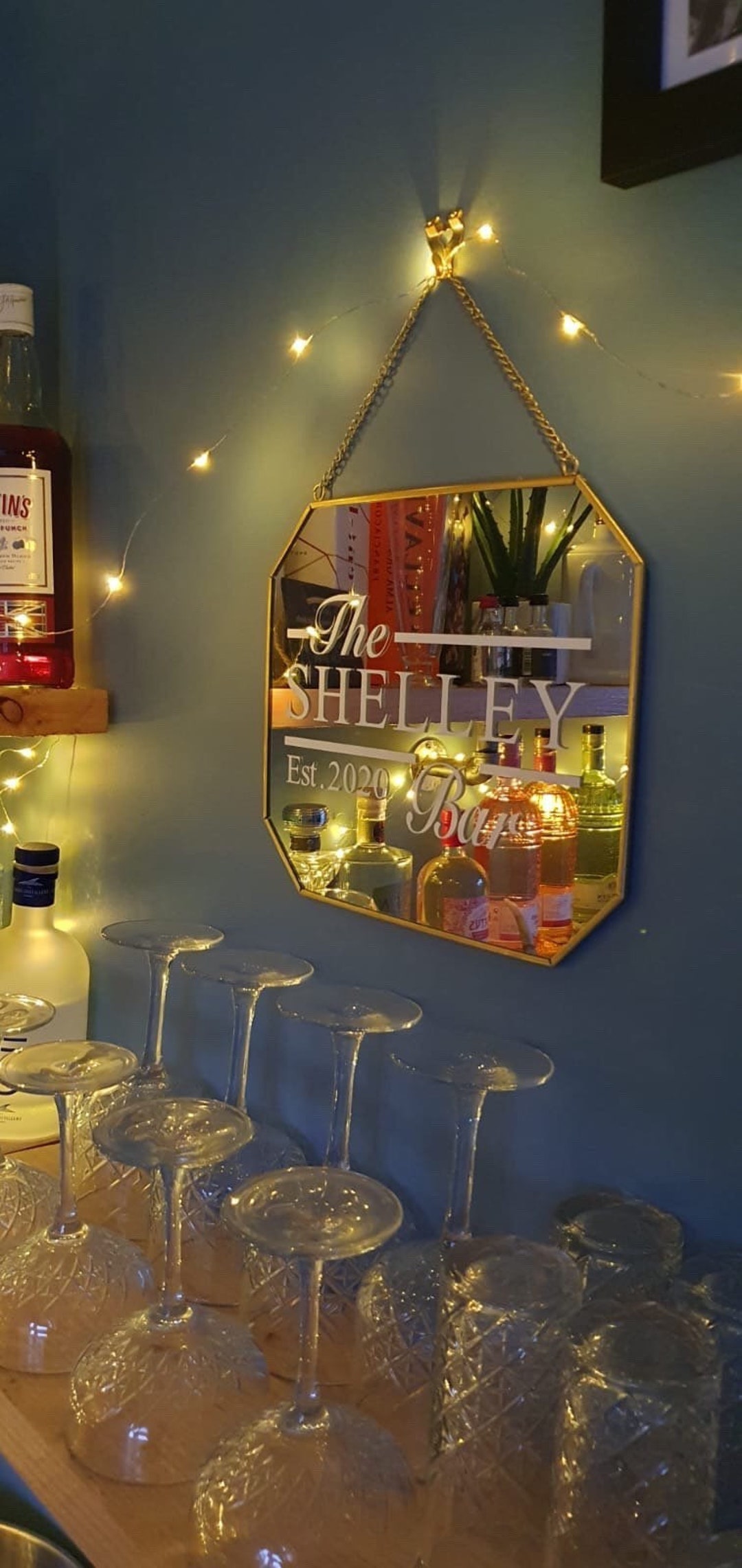 Personalised Family Bar Vinyl Decal/ Wall Decal Sticker for Mirror or ...