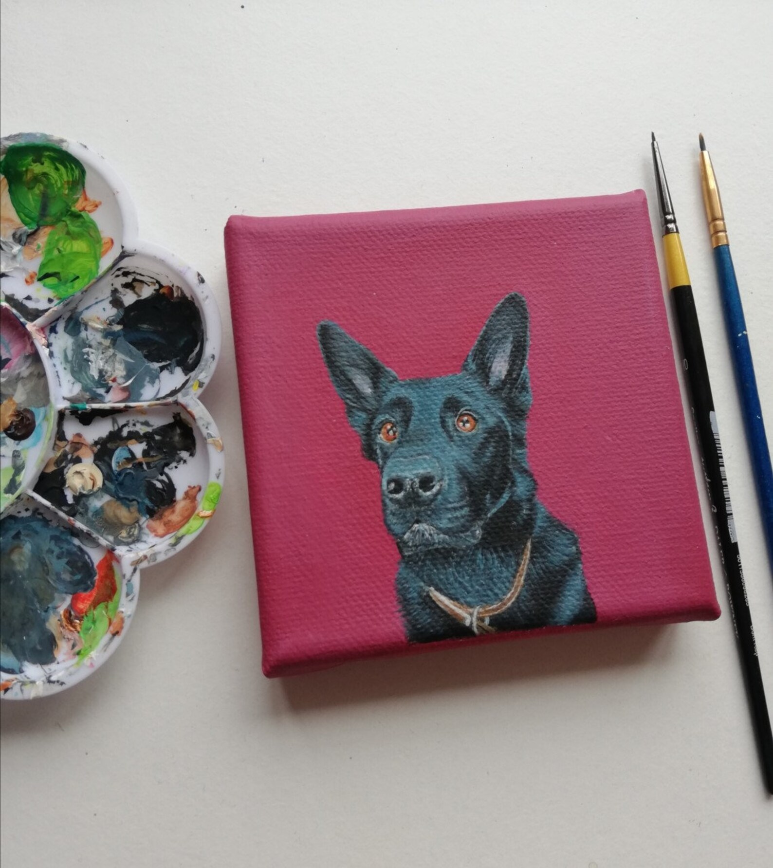 Custom Pet Portrait Acrylic Painting - Etsy UK