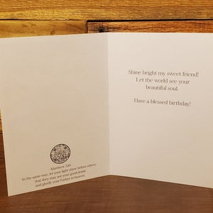 Greeting Card Birthday Sunflower Field Christian Faith 5x7 - Etsy