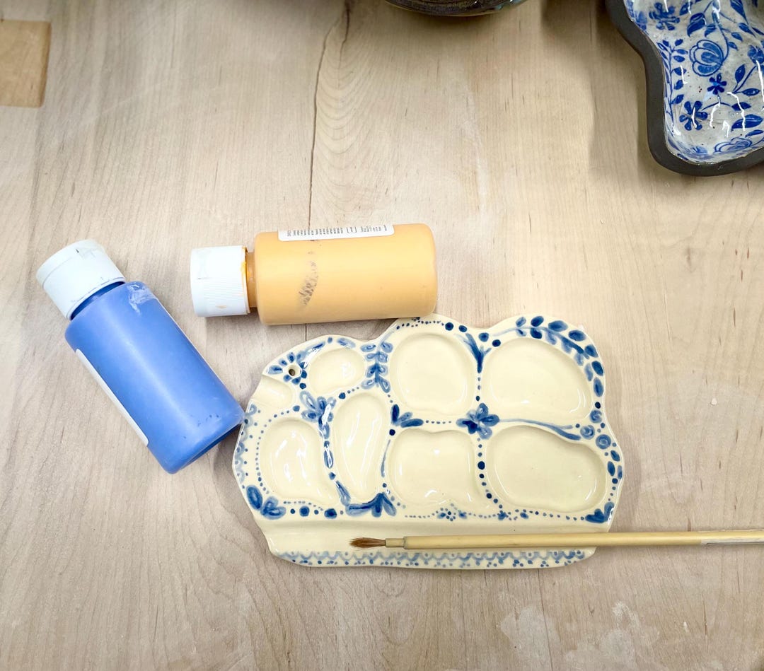 Ceramic Palette, Color Palette, Artist Palette, Handmade Watercolor ...
