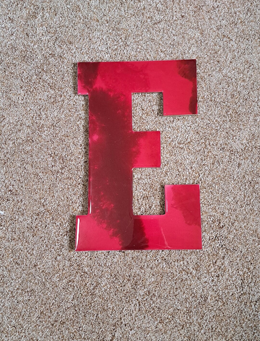 Marvelous Red Letter E Acrylic Pour Resin Sealed Wood Cutout Letter ...